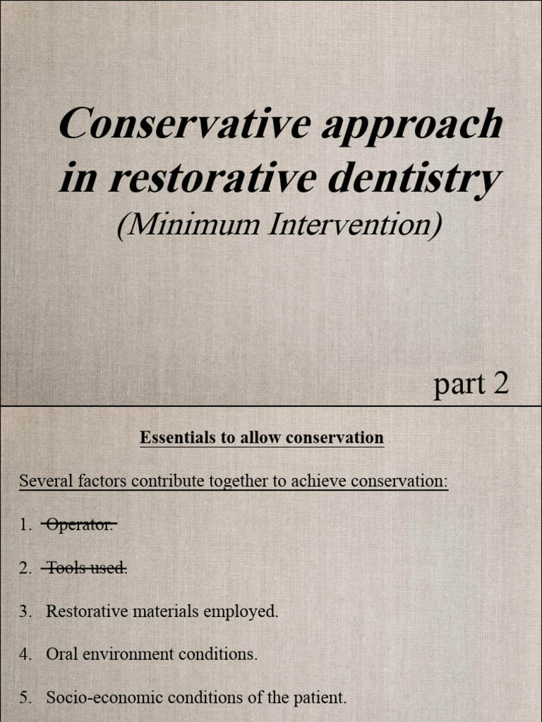 14-Minimum Intervention (Part 2) | PDF | Dentistry | Tooth