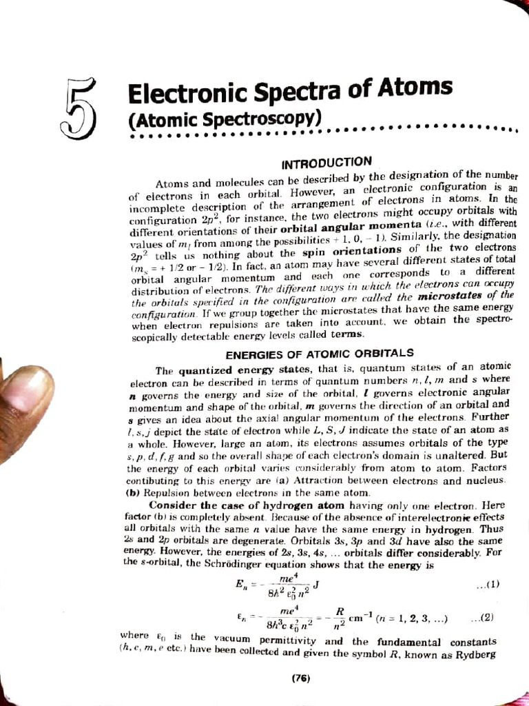 Understanding Atomic Electronic Spectra | PDF | Atomic Orbital | Spin ...