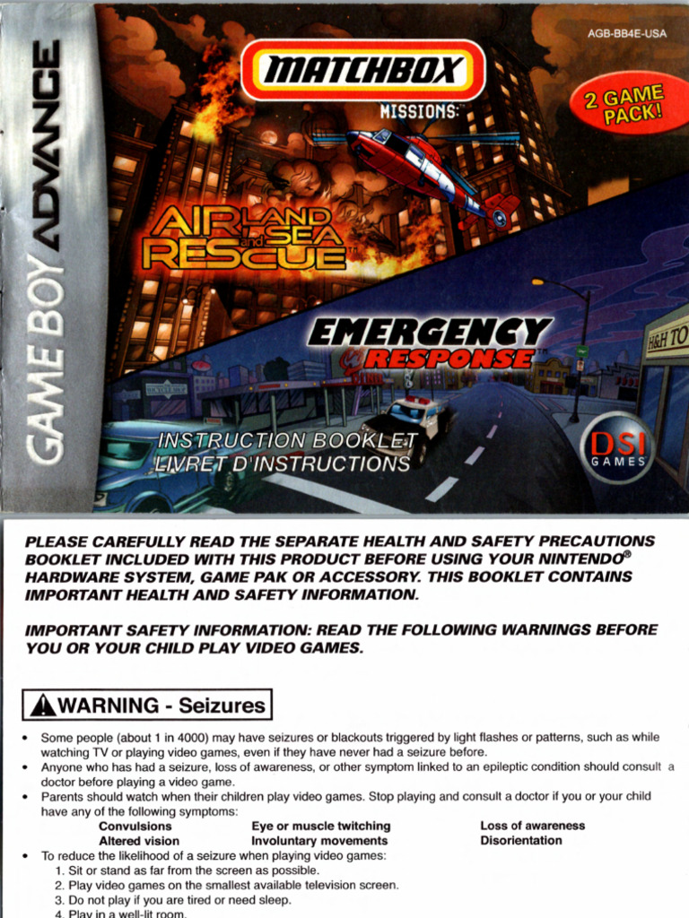 2 Game Pack! - Matchbox Missions - Emergency Response + Air, Land and ...