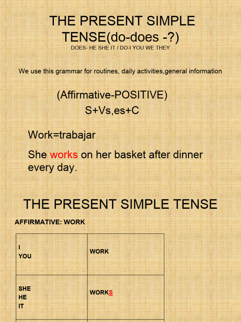 Simple Present 1 | PDF | Grammatical Tense | Semantic Units