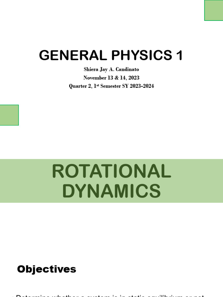Rotational Dynamics | Download Free PDF | Rotation Around A Fixed Axis | Torque