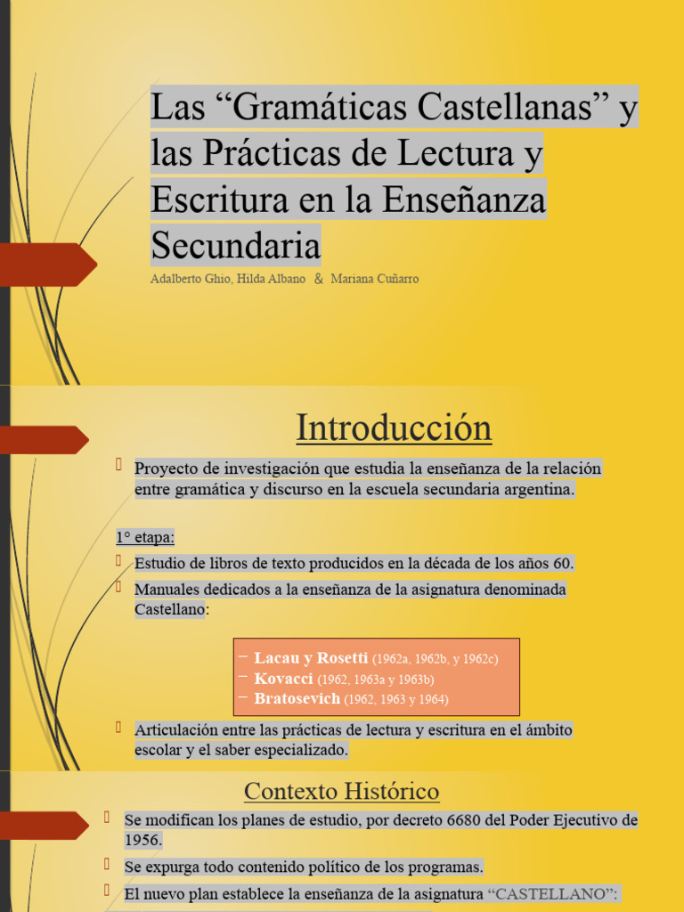 Las Gramáticas Castellanas y las Prácticas de Lectura y Escritura en la ...