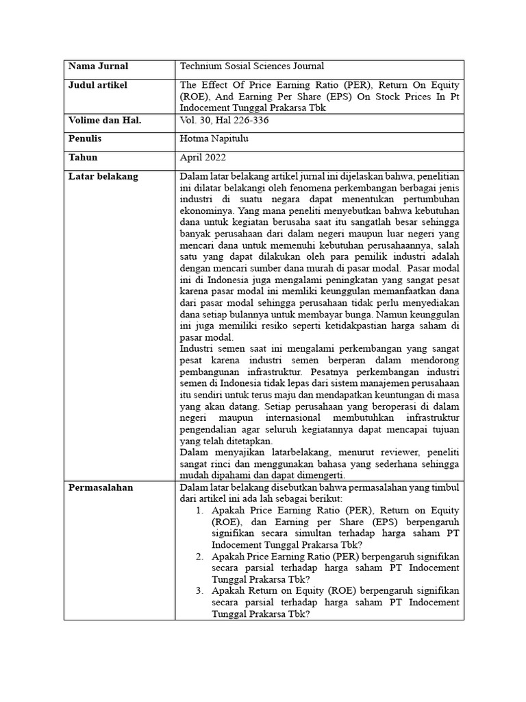 Review Jurnal Technium | PDF | Karier & Perkembangan | Bisnis