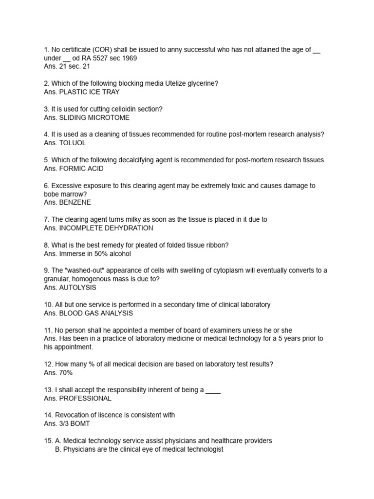 Qna Histopath | PDF | Fixation (Histology)