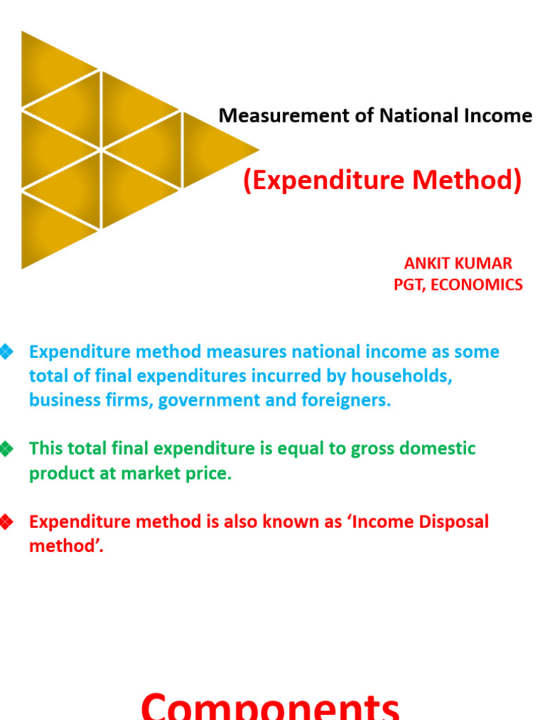 Measurement of N.I. (Expenditure Method) | PDF | Capital Formation | Measures Of National Income ...
