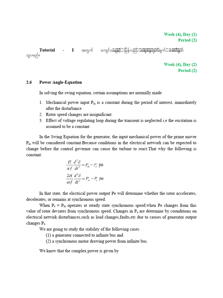 week4 | Download Free PDF | Equations | Electric Generator