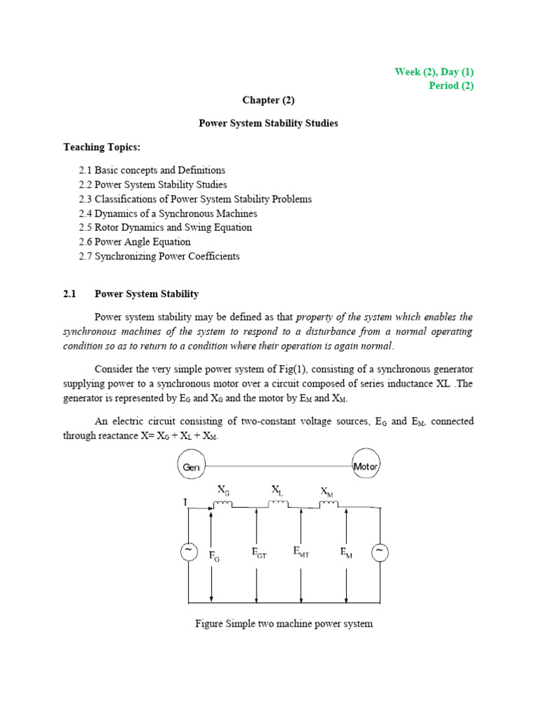 Week 2 | PDF | Steady State | Stability Theory