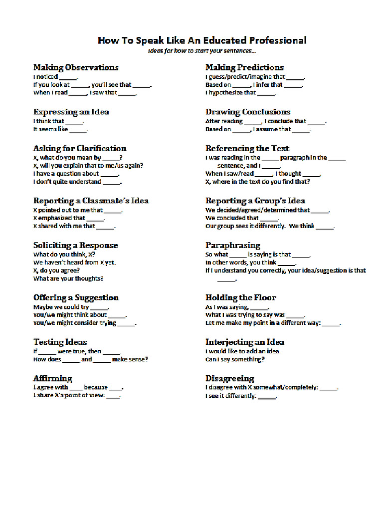 Group Discussion Useful Phrases | PDF