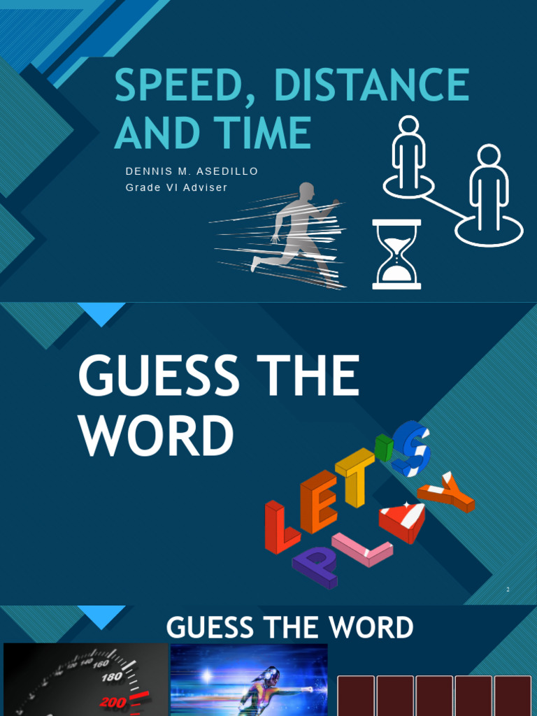 Speed Distance And Time Pdf Speed Distance