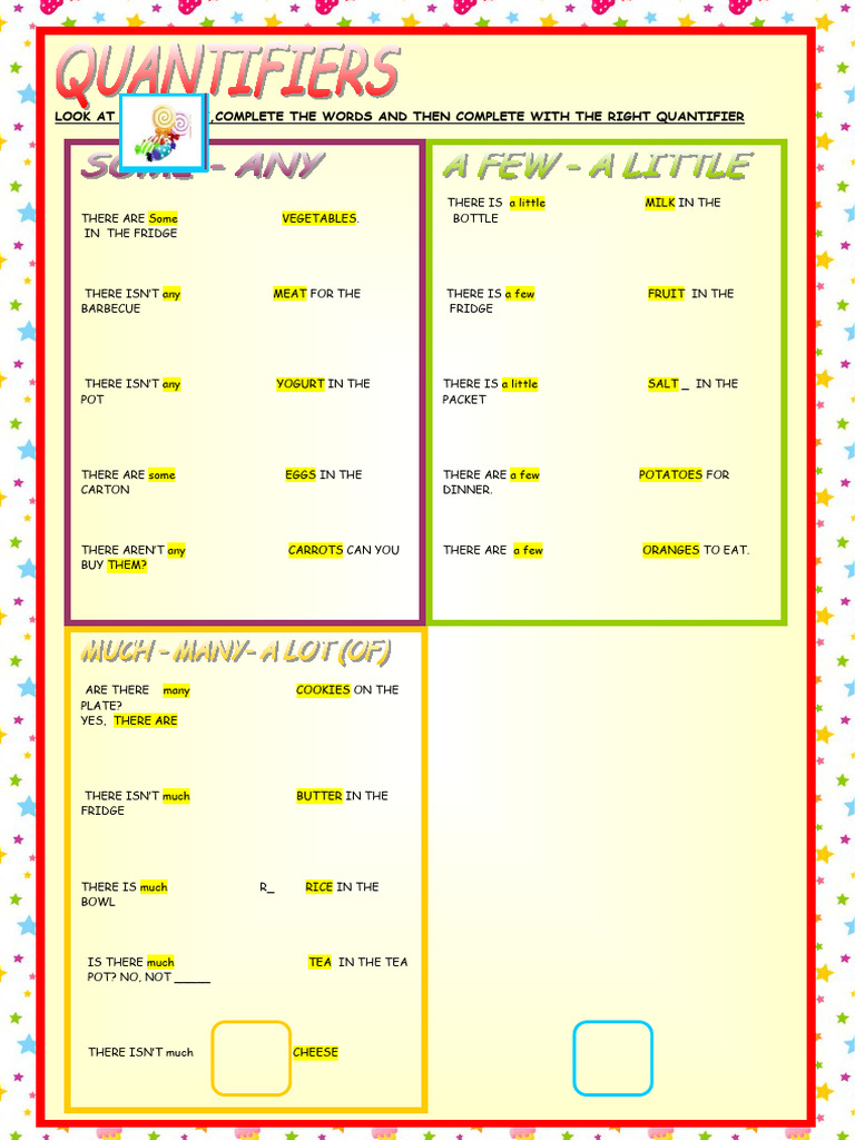 quantifiers_worksheet ISL | PDF
