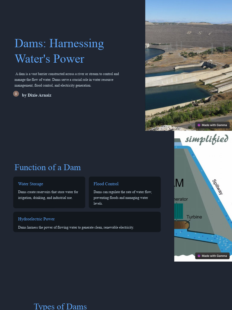 Understanding Dams: Functions & Impacts | PDF | Dam | Reservoir