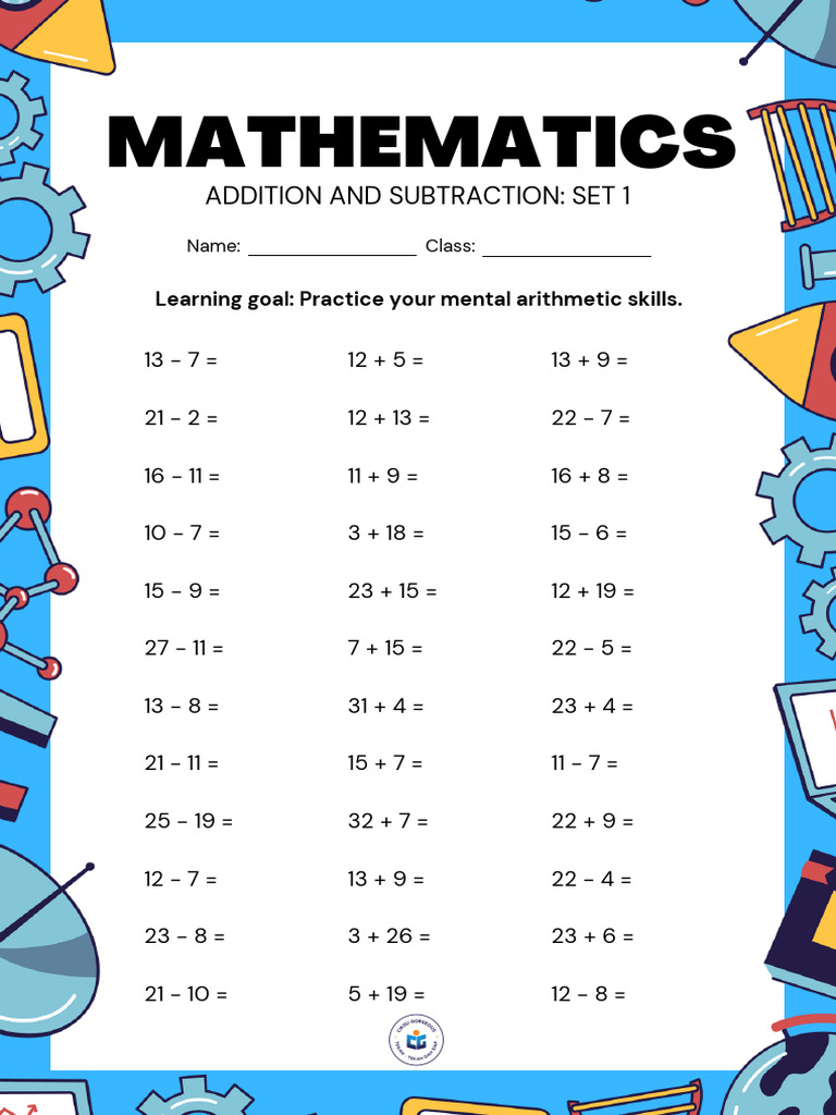 Mathematics Worksheet by CG | Download Free PDF | Arithmetic | Mathematics