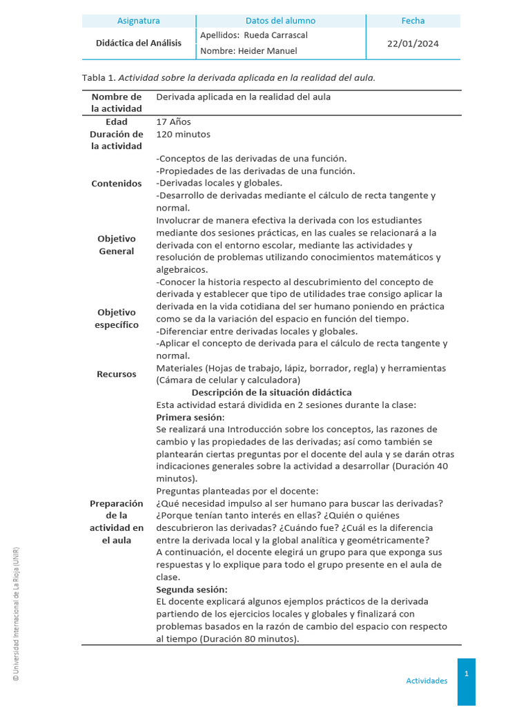 Actividad 3 22012024 Terminada | PDF | Derivado | Análisis matemático