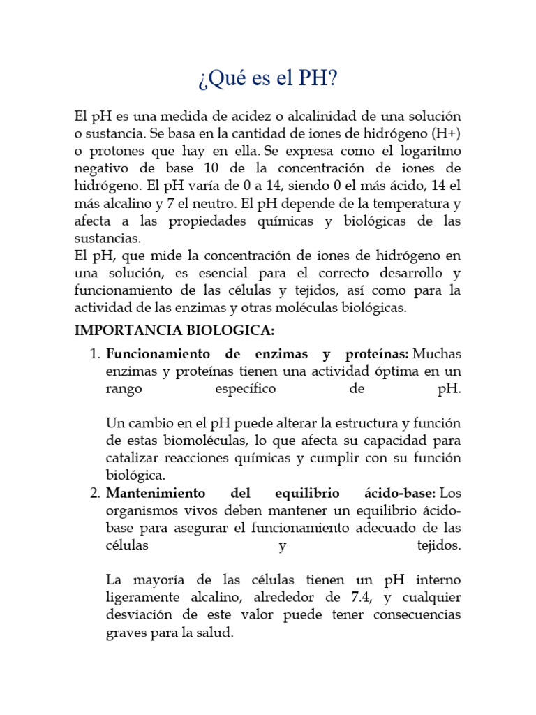 Invs. Biologia | PDF | Ph | Ácido