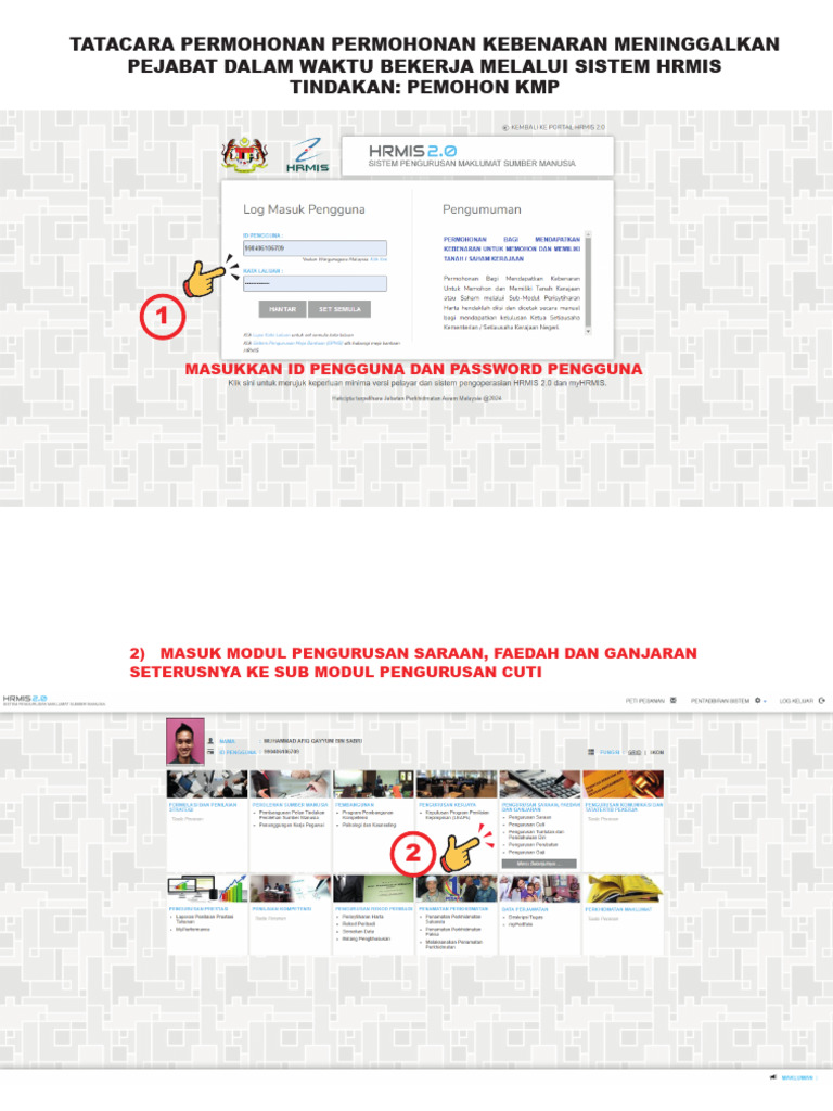 TATACARA ISI KMP Afiq qayyumHRMIS | PDF