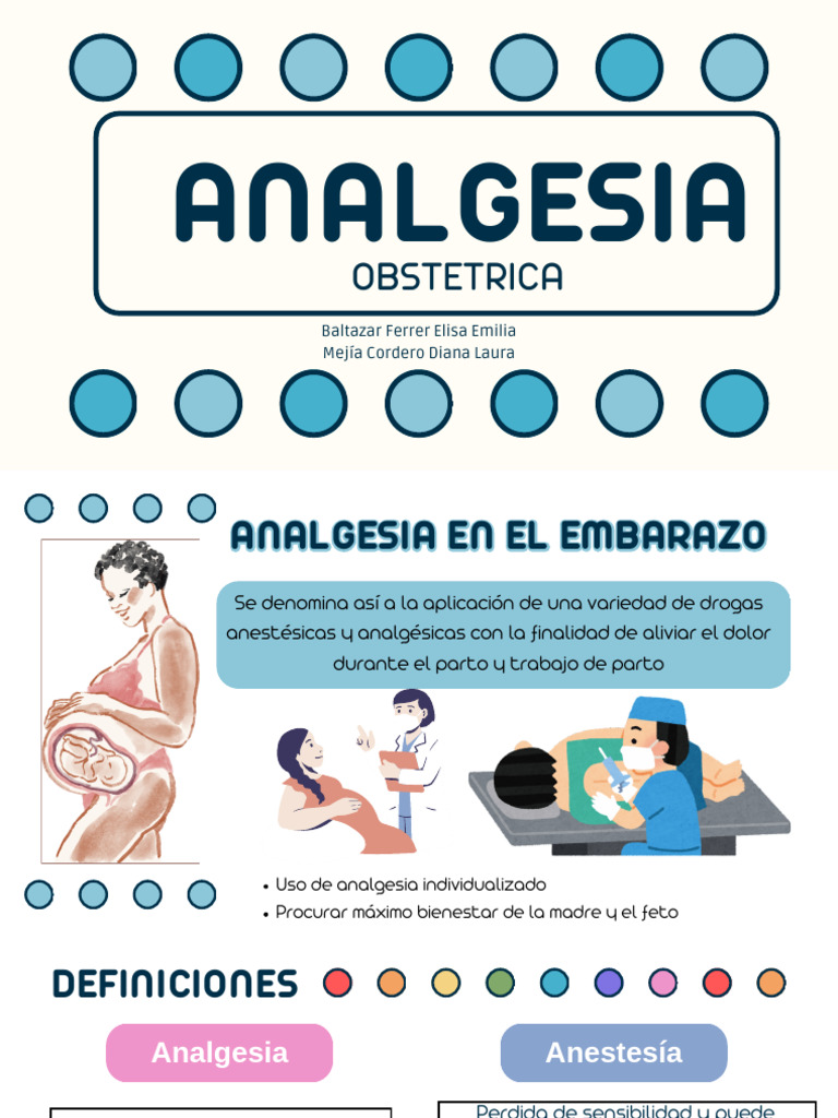 ANALGESIA OBSTETRICA | PDF | Parto | Analgésico