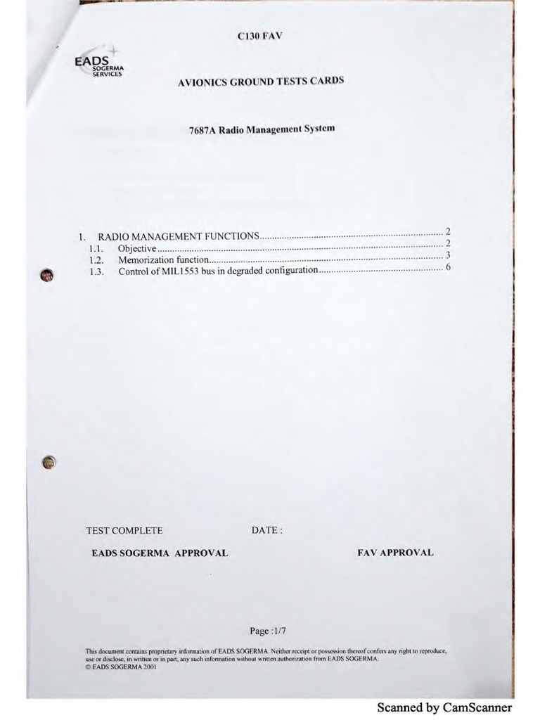 Avionics Radio Management System Tests | PDF | Avionics | Aviation Safety