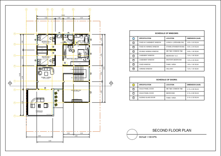 SECOND FLOOR PLAN | PDF | Window | Bedroom