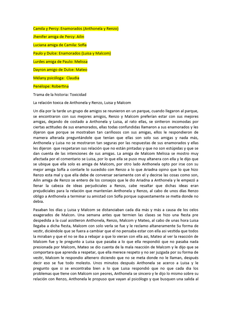 Guion DPCC | PDF | Amor | Relaciones íntimas