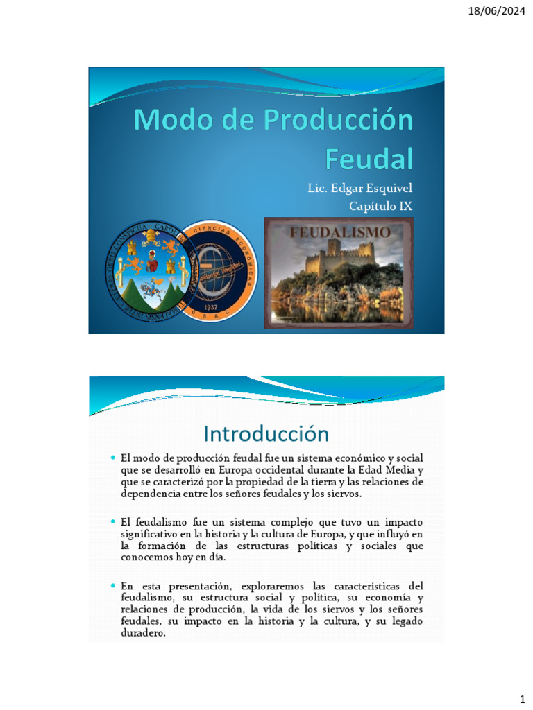 Capítulo 09 El Modo de Producción Feudal - 240618 - 205454 | PDF ...