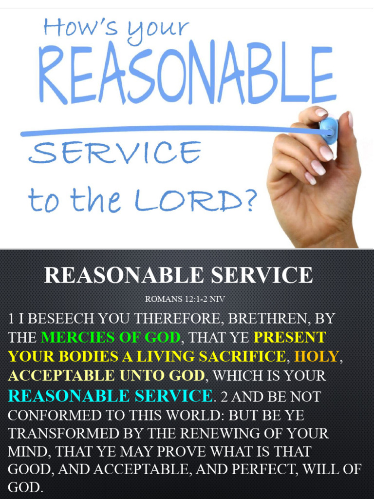 SP 110523 How's Your Reasonable Service | PDF | Cain And Abel | Sacrifice