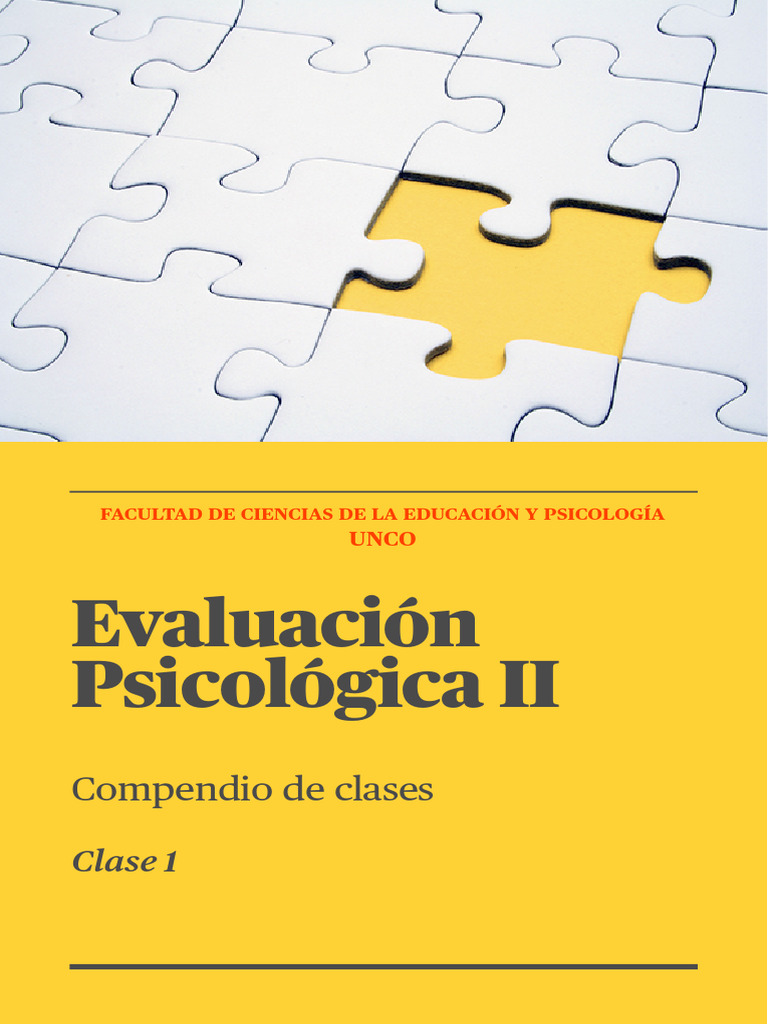 clase 1 | PDF | Evaluación | Sicología