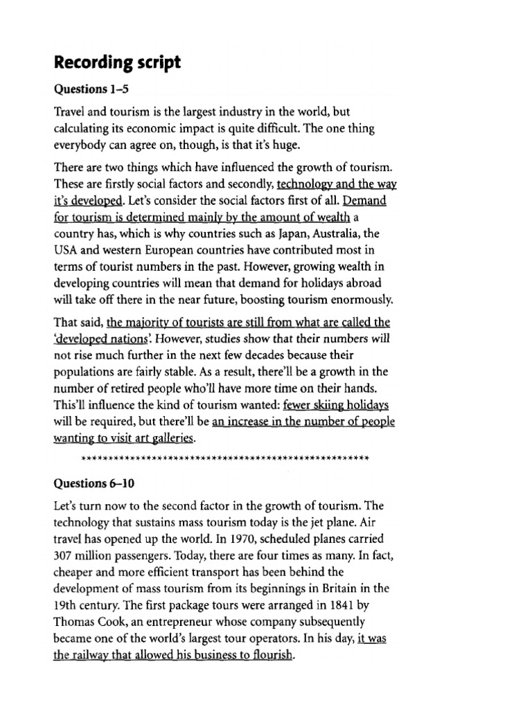 Recording Script and Answers p165 | PDF