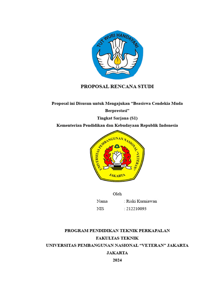 Proposal Rencana Studi: Oleh Nama: Riski Kurniawan NIS: 212210093 | PDF ...