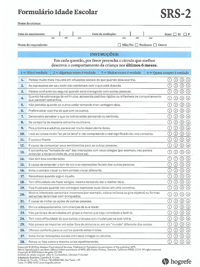 Srs 2 Escolar | PDF