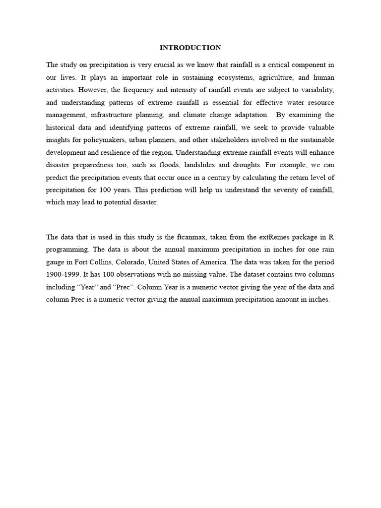 Assignment Extreme Value Theory | Download Free PDF | Rain | Extreme Weather