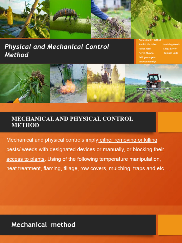 Mechanical and Physical Pest Control Methods | PDF | Weed | Pest (Organism)