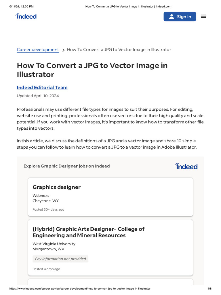 How To Convert A JPG To Vector Image in Illustrator | PDF | Adobe ...