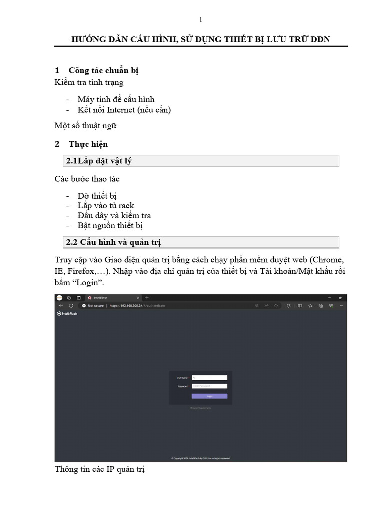 Tai Lieu Van Hanh Thiet Bi Luu Tru DDN | PDF