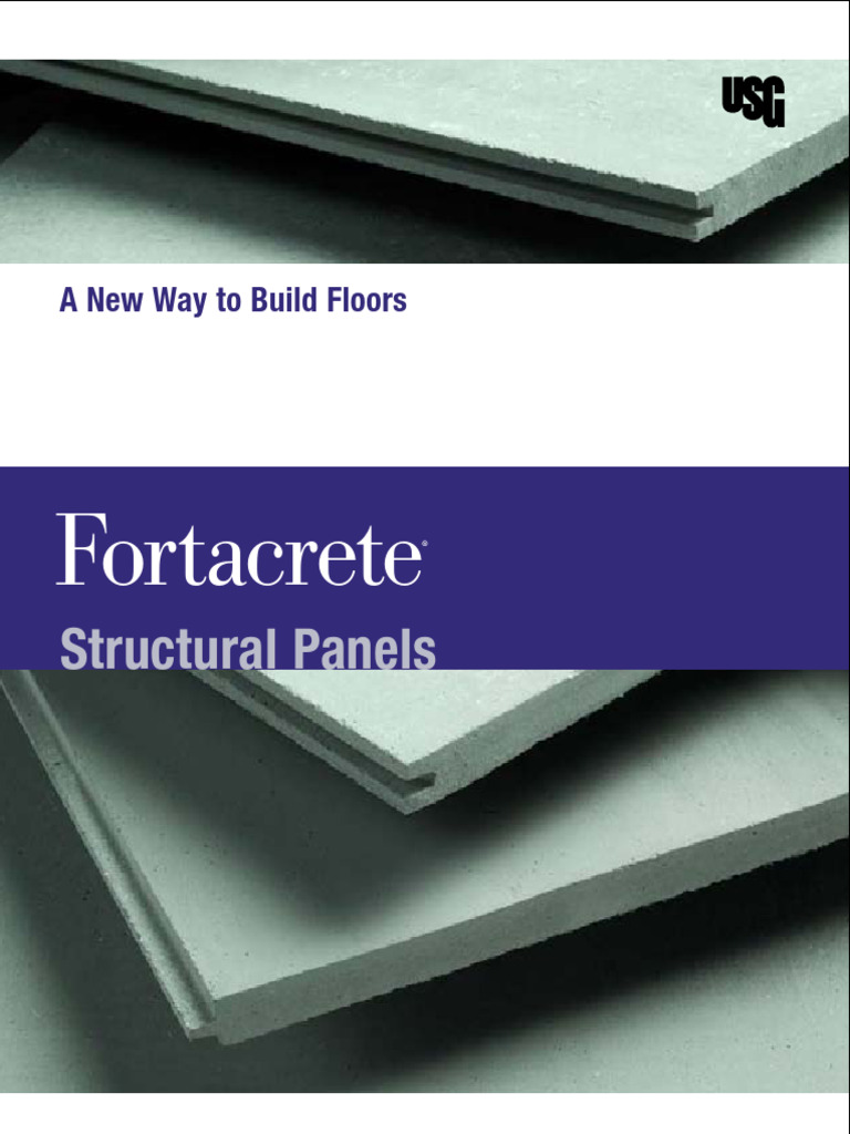 Fortacrete Structural Panels | PDF | Framing (Construction) | Screw