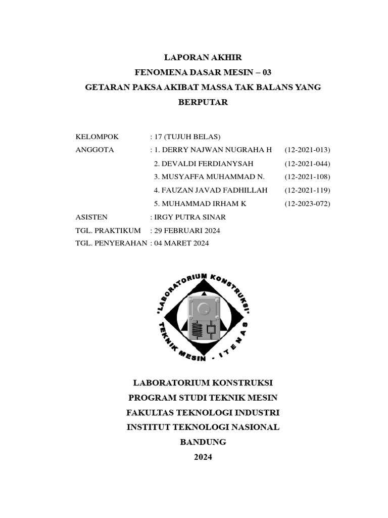 Laporan Akhir FDM 03 | PDF