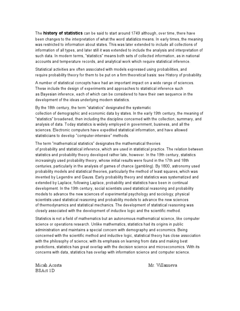 The History of Statistics | PDF | Statistics | Probability