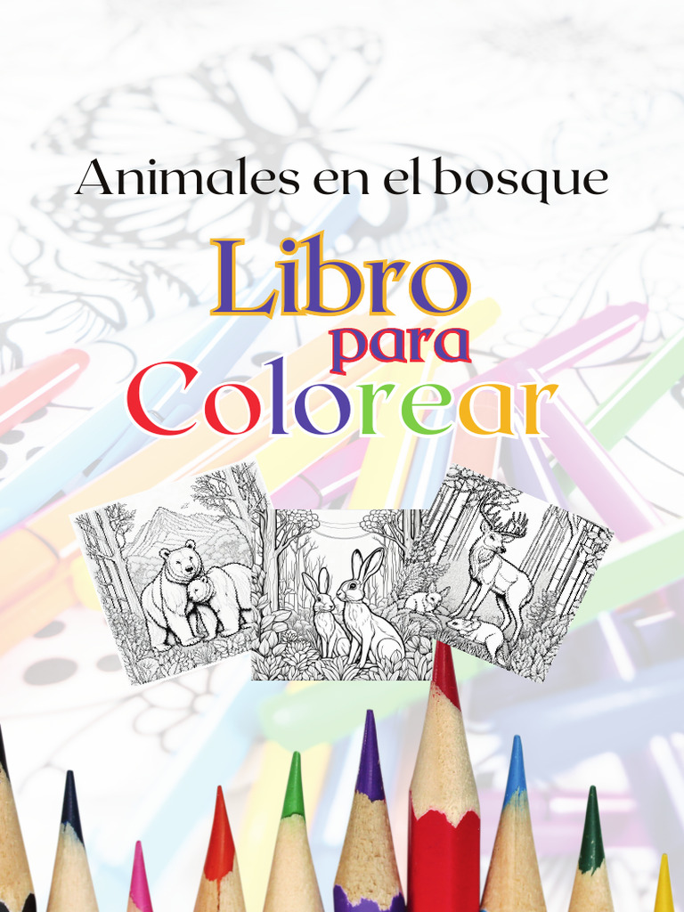 Colorear Animales Del Bosque | PDF