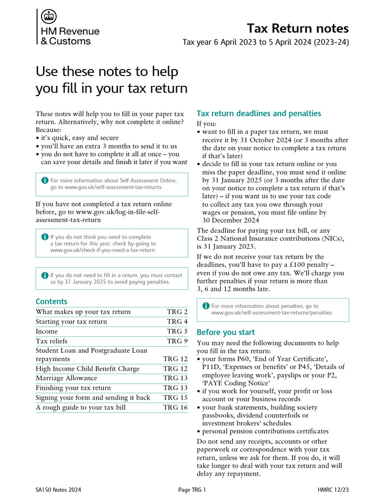 SA150 Notes 2024 | PDF | Pension | Dividend