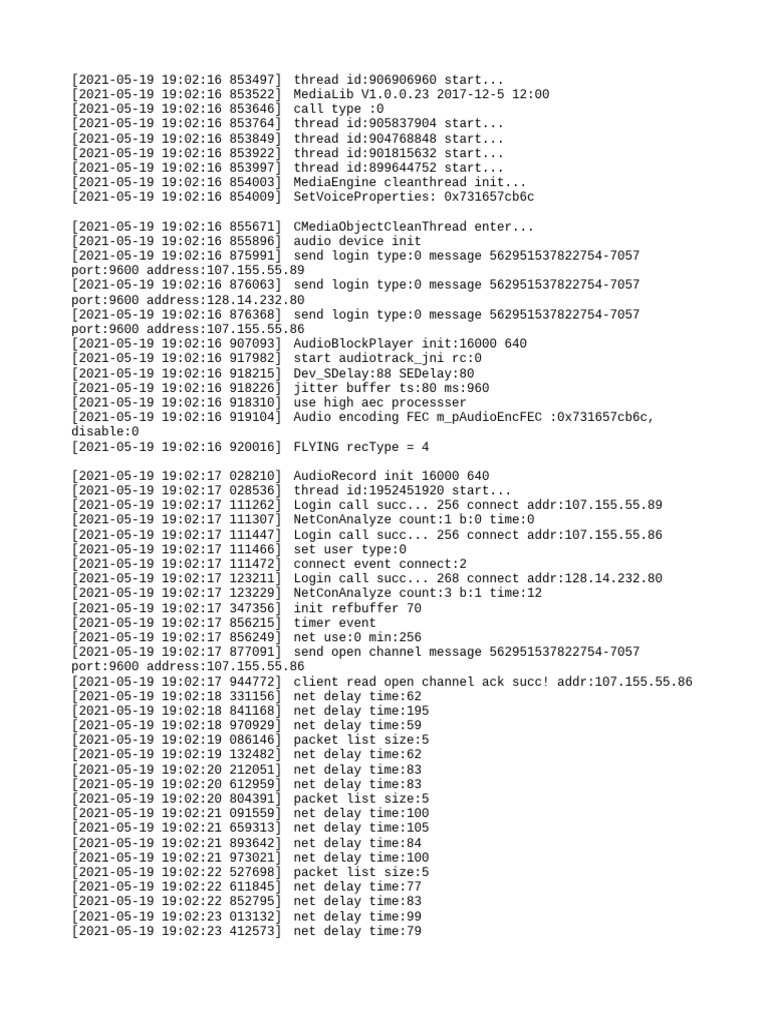 2021 05 19 - Log | PDF | Computing | Network Protocols