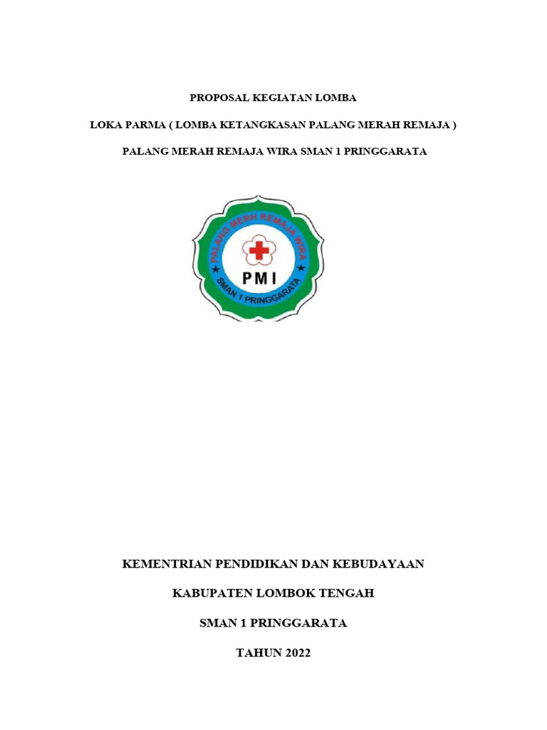 Proposal Lomba Ketangkasan PMR 2022 | PDF