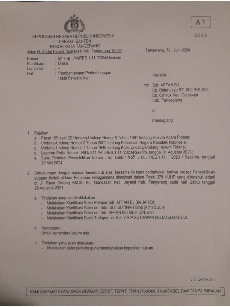 SP2HP Affan BJ | PDF