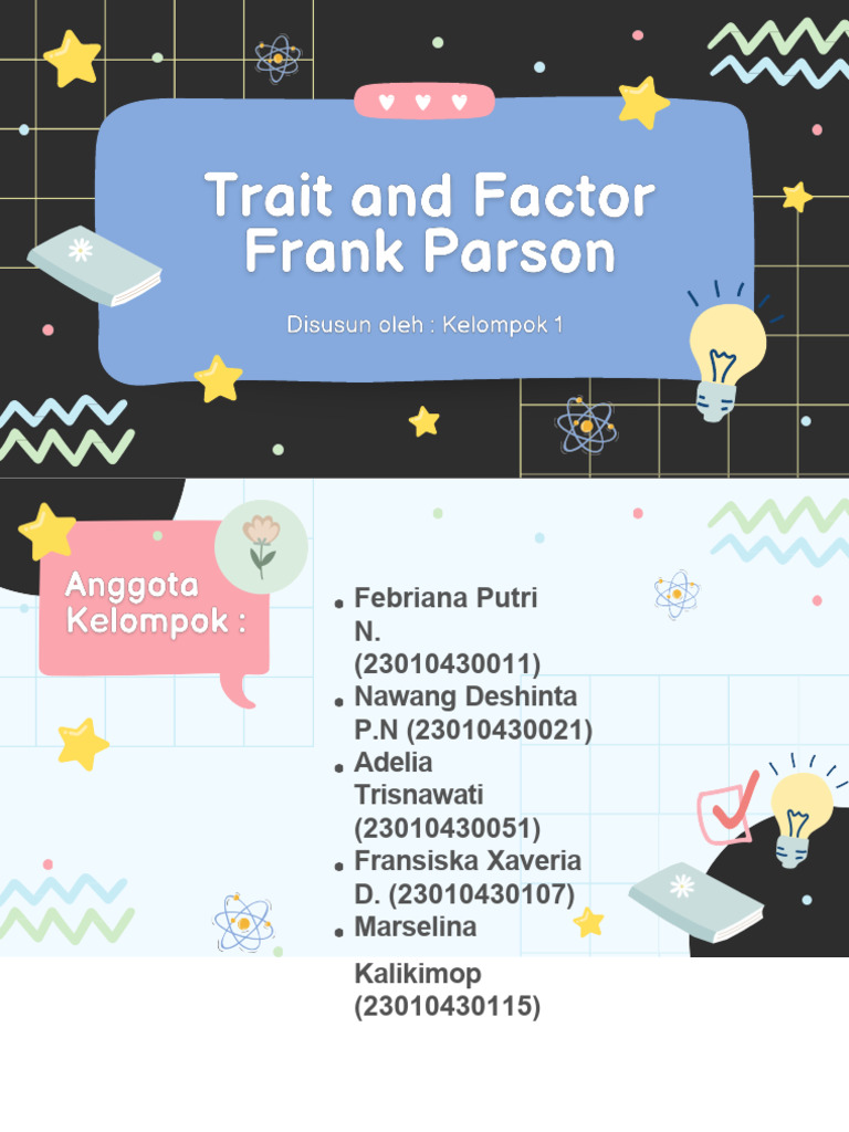 Teori Trait dan Faktor Frank Parsons | PDF | Karier & Perkembangan