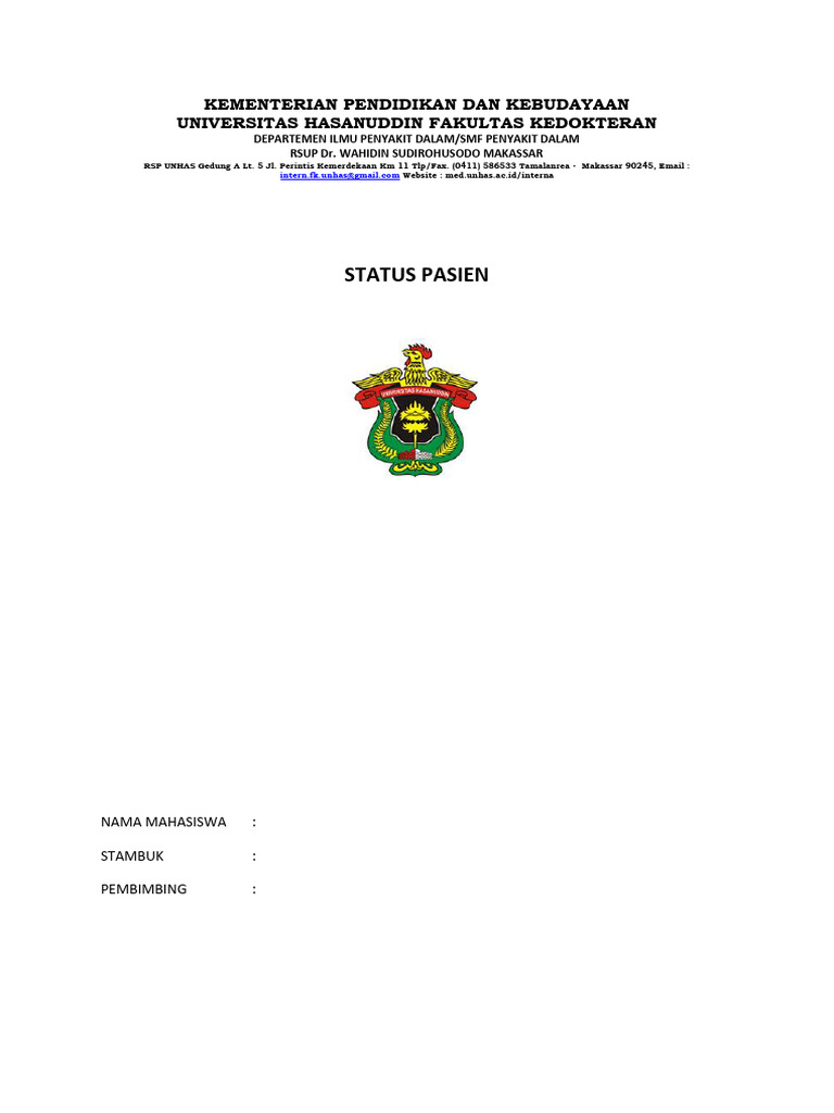 Status Pasien dan Anamnesis Medis | PDF