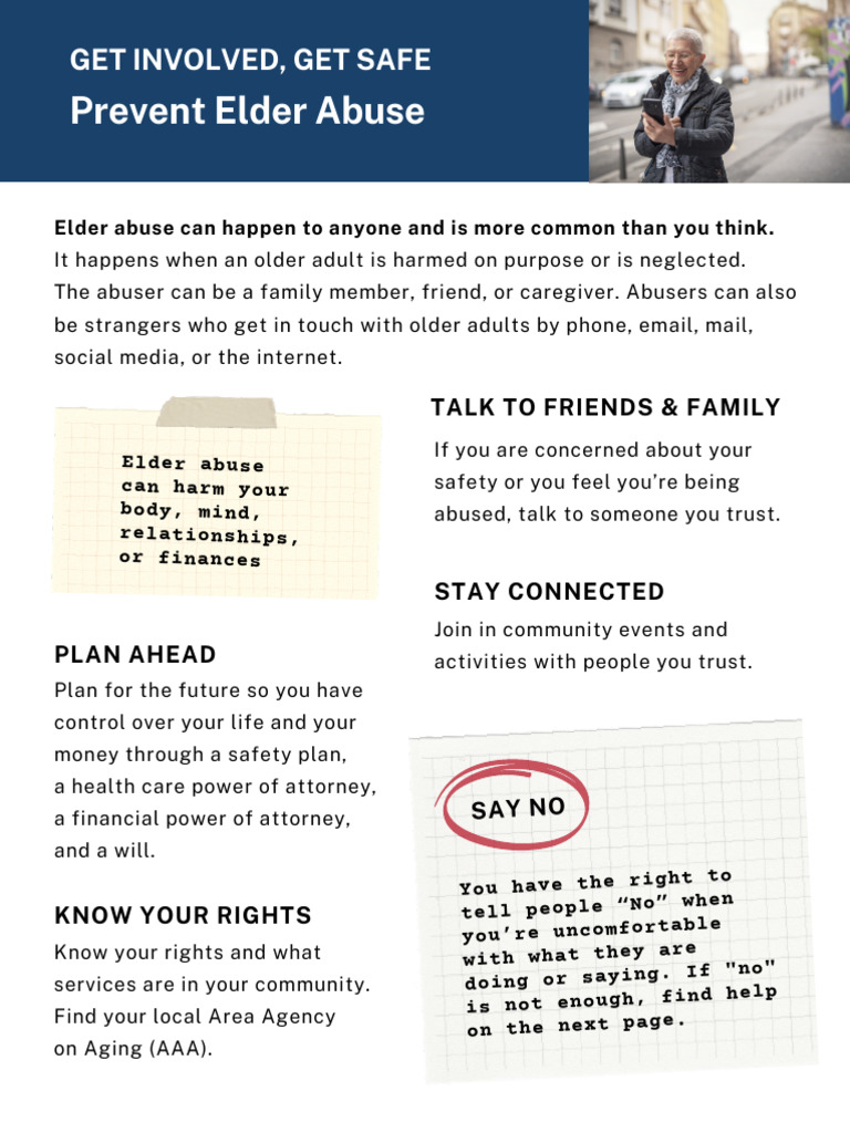 Prevent Elder Abuse: Get Involved, Get Safe | PDF | Crime & Violence ...