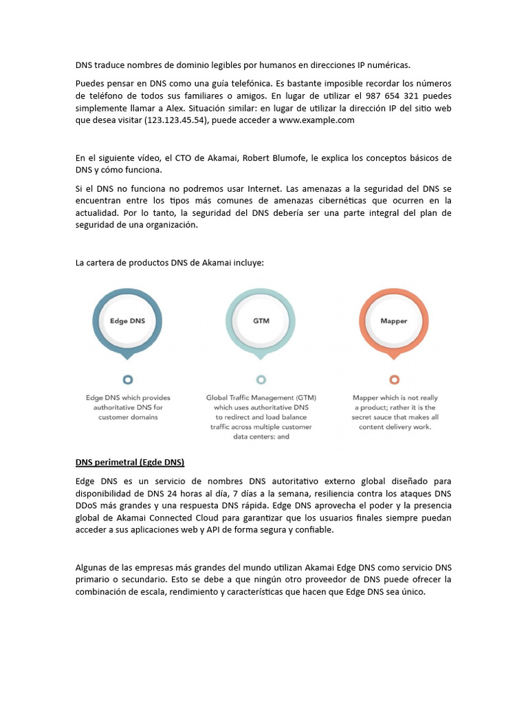 DNS Edge Akamai | PDF | sistema de nombres de dominio | Computación en ...