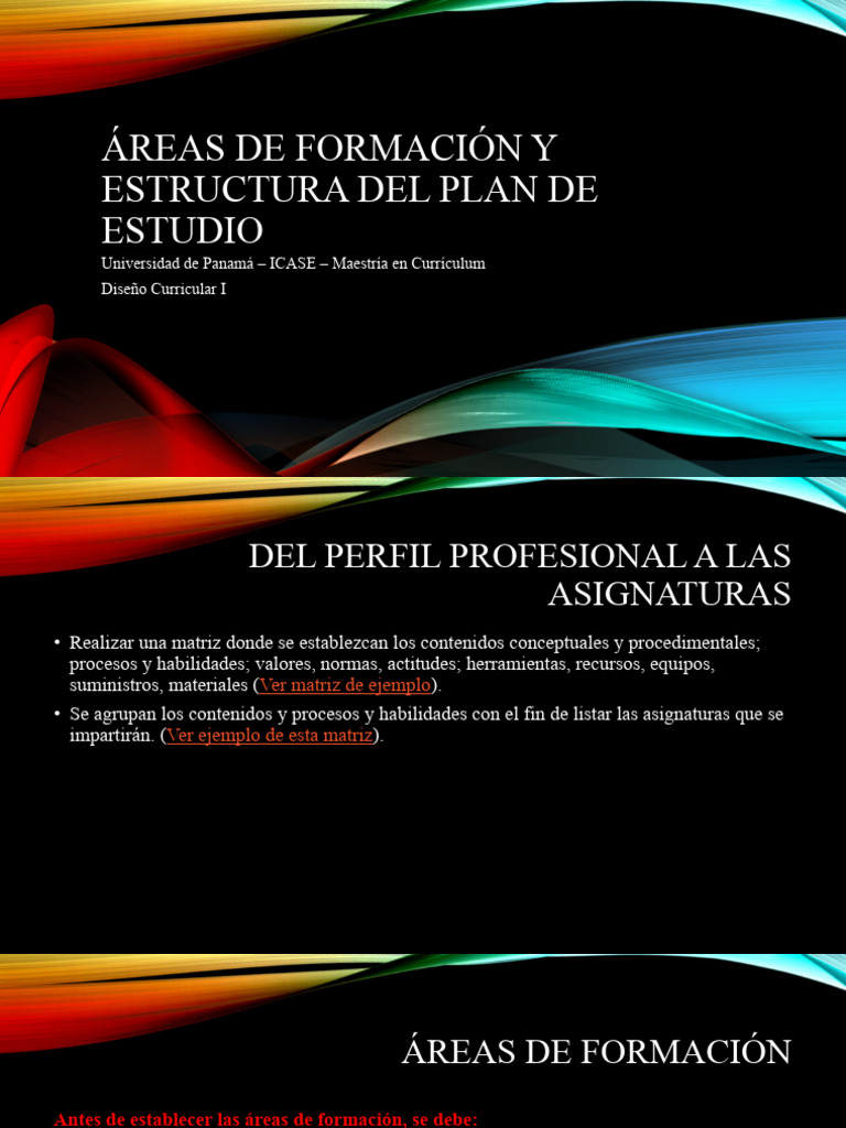 Áreas de formación y estructura del plan de estudio | PDF | Plan de estudios