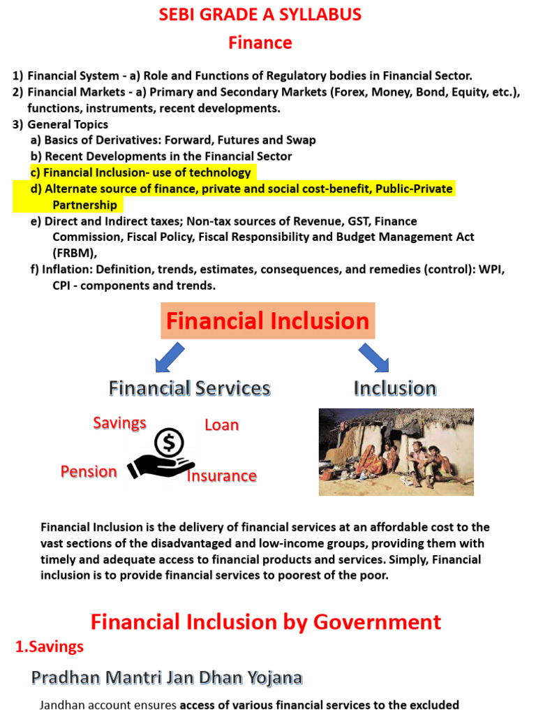 SEBI Financial Inclusion, Alternate Source of Finance, Private and ...