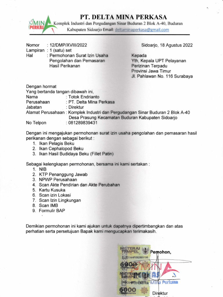 Permohonan SIUP | PDF