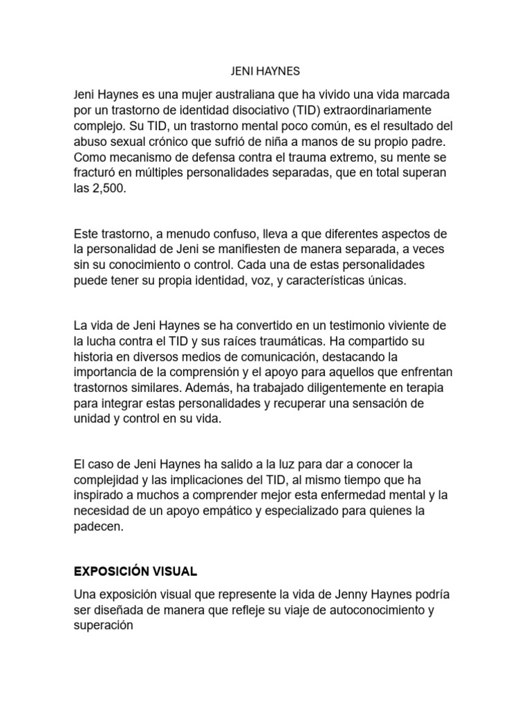 Jeni Haynes | PDF | Sicología | Ciencias del comportamiento