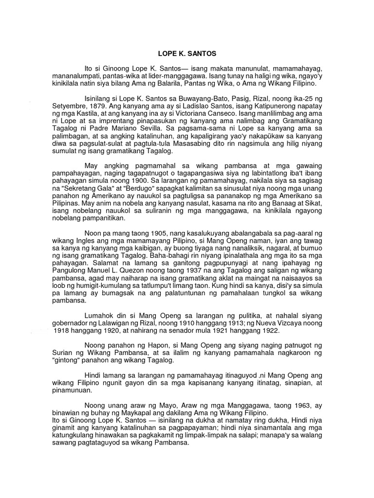 Lope K. Santos | PDF